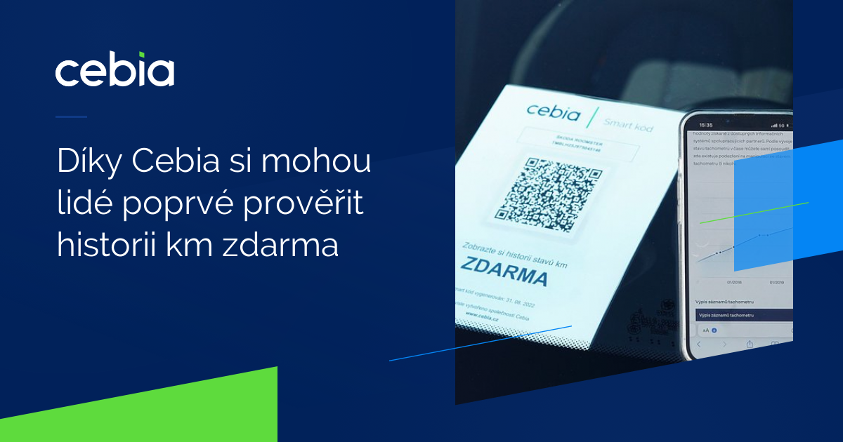 Díky Cebia si mohou lidé poprvé prověřit historii km zdarma | Cebia.cz