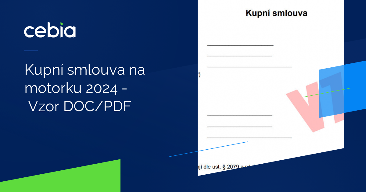 Kupní smlouva na motorku 2024 - Vzor DOC/PDF | Cebia.cz