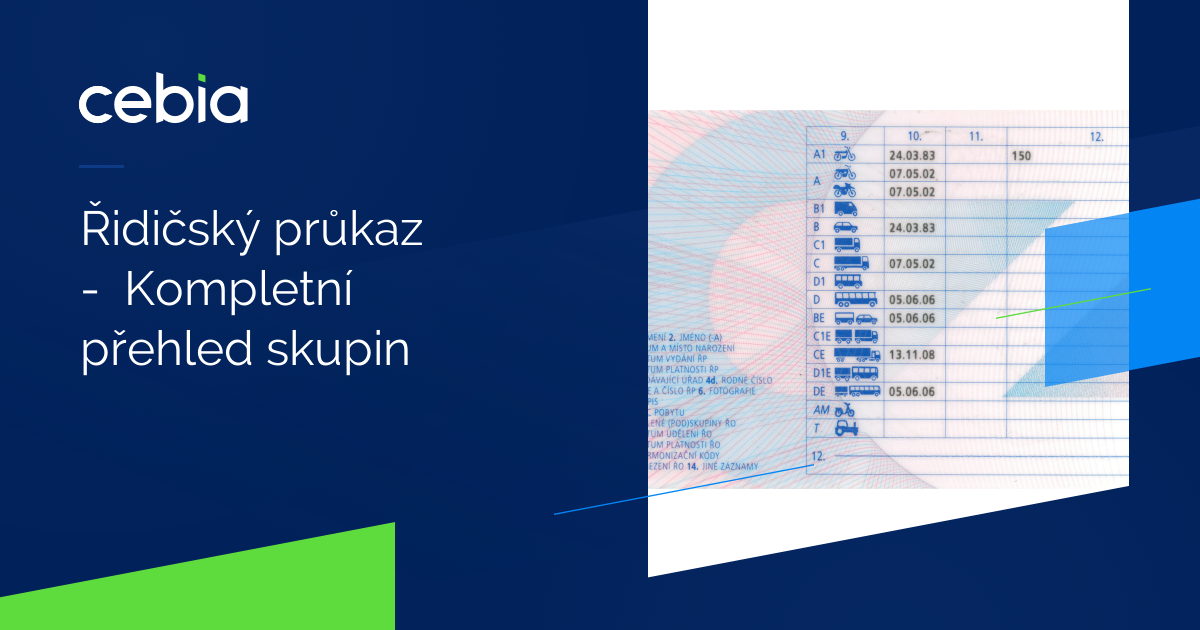 Řidičský průkaz - Kompletní přehled skupin | Cebia.cz