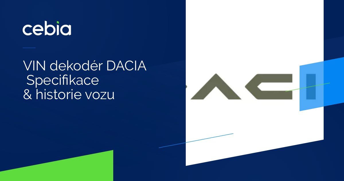 VIN dekodér DACIA Specifikace & historie vozu | Cebia.cz